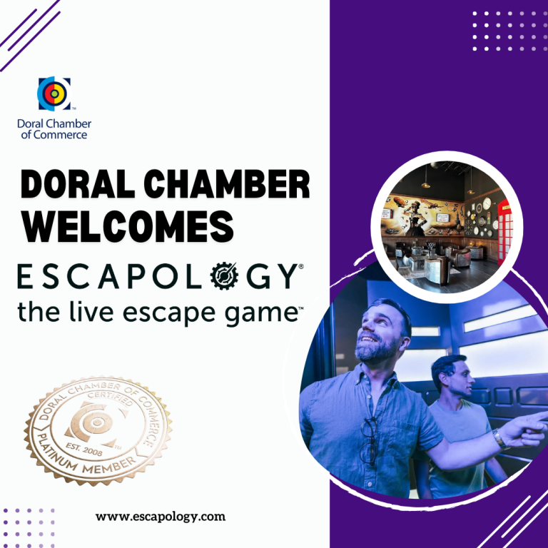 Doral Chamber Welcomes Escapology as a Platinum Member.