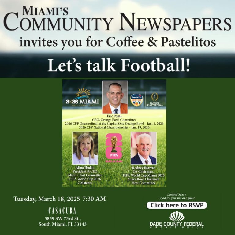 Be a Guest of Doral Chamber - Community Newspapers Breakfast