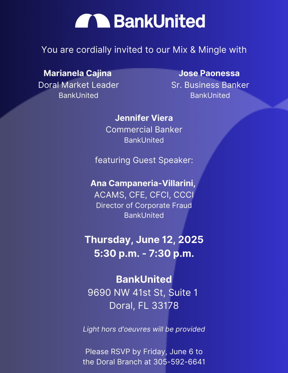 BankUnited Mix & Mingle at the BankUnited in Doral | The Doral Chamber ...